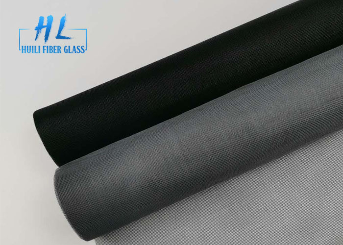 Black Grey Color 30m Per roll Fiberglass wire netting For Windows