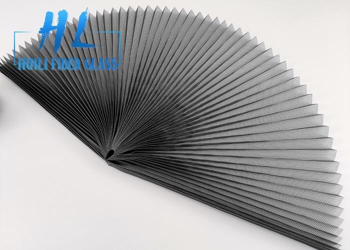 80 Gsm Polyester Pleated Mesh Folding Window Screen For Sliding Window ...