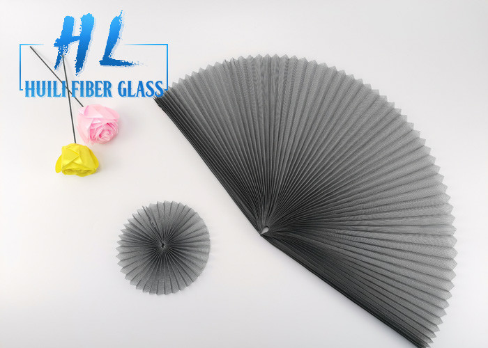 Polyester PP Pleated Mesh Folding Window Mosquito Net For Sliding Windows